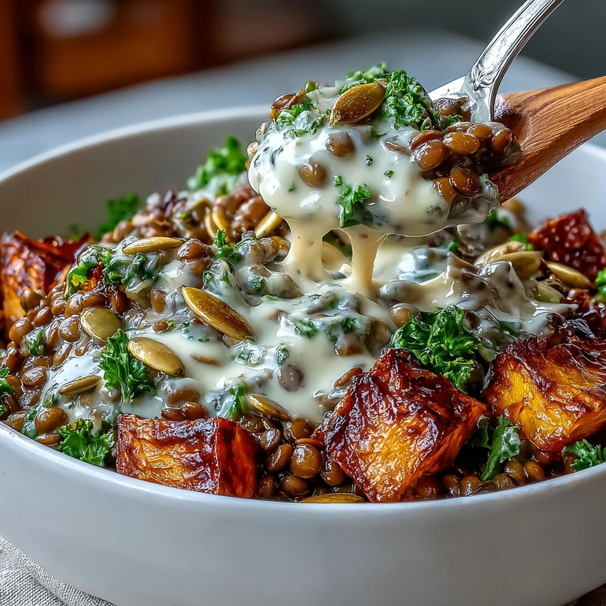 Nourishing Lentil Power Bowl with Roasted Vegetables